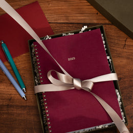 2025 Weekly A5 Diary - Mulberry Red – Papersmiths