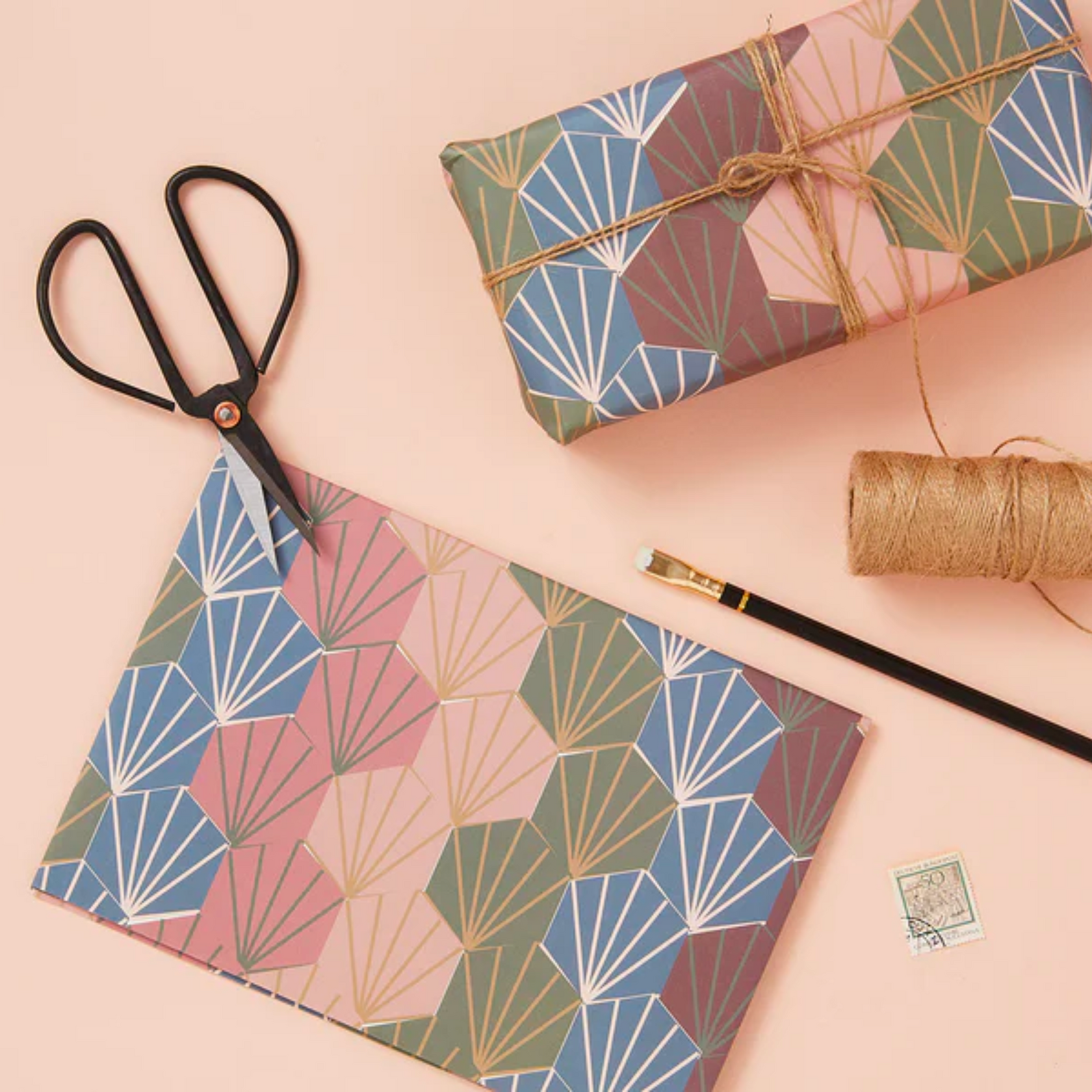 Gift Wrap Set - Jungle Deco Shells with Tags – Papersmiths