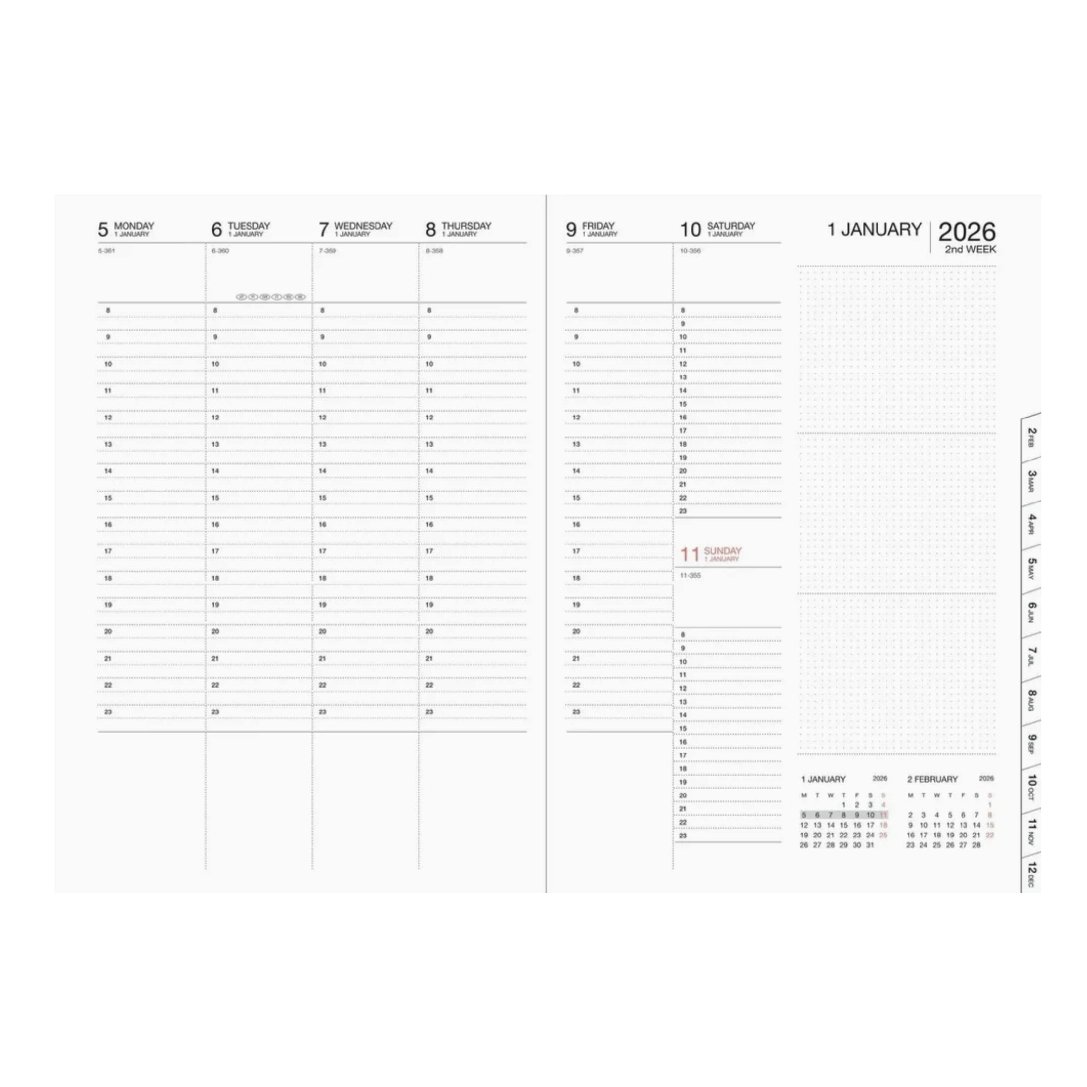2025 - 2026 Diary A5 Colors - Mint – Papersmiths