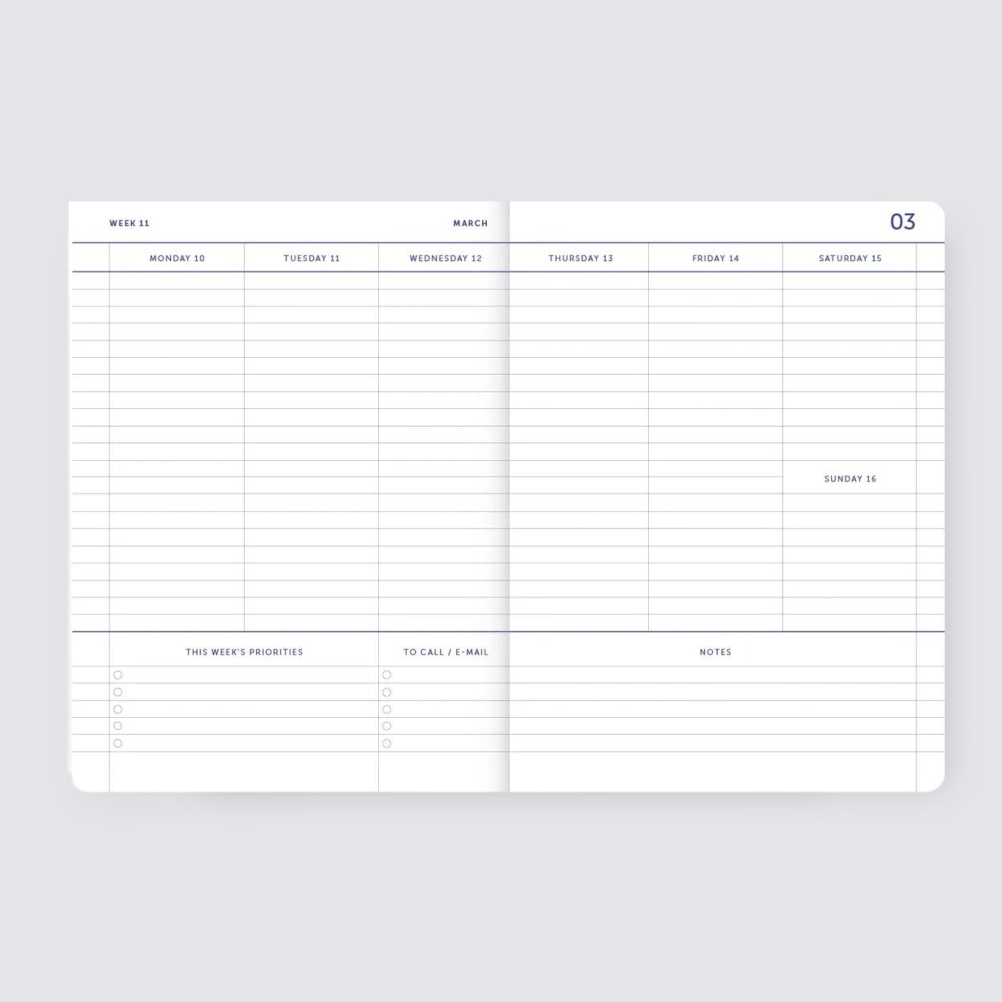 2025 My Journal Weekly Diary | Coral – Papersmiths