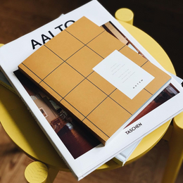 Uma Notebook in Dot Grid - Medium / Ochre – Papersmiths