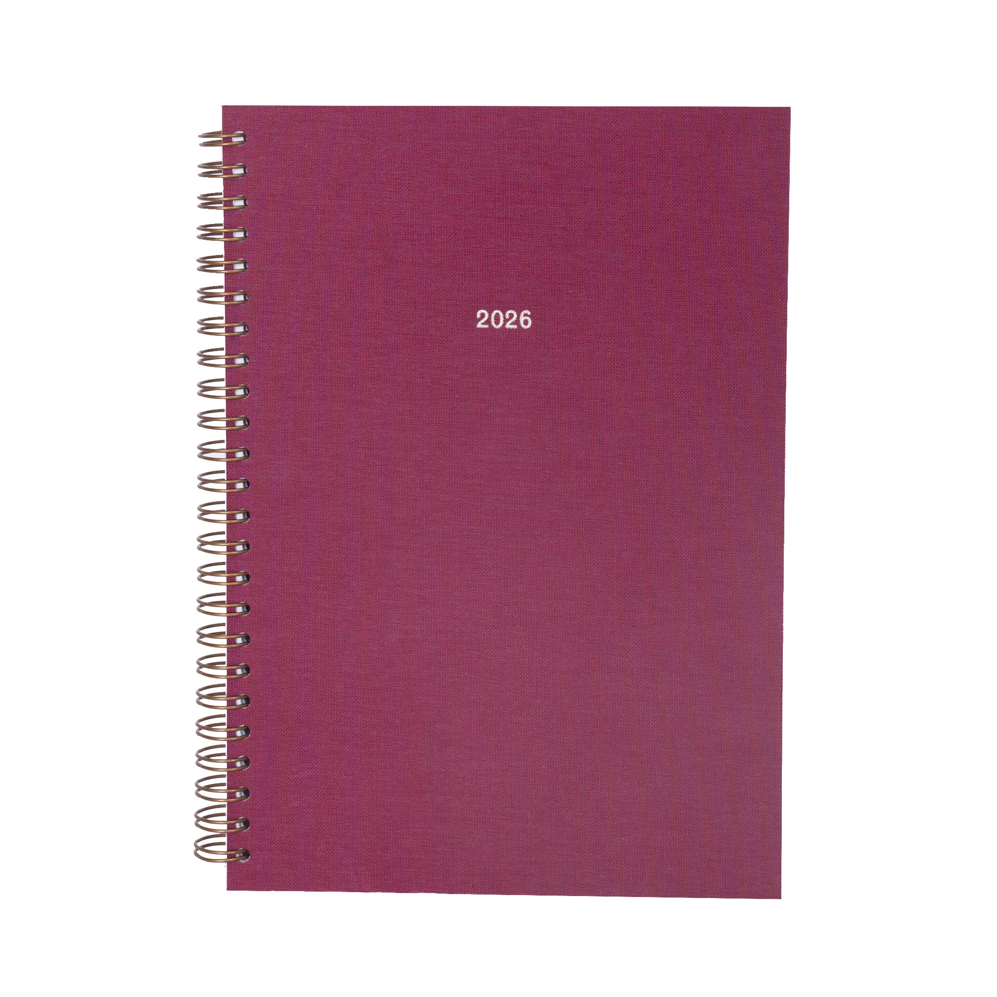 2026 Wirebound Weekly Diary - Mulberry Red – Papersmiths