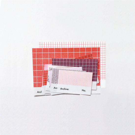 Archive Gummed Labels - Red & Pink – Papersmiths