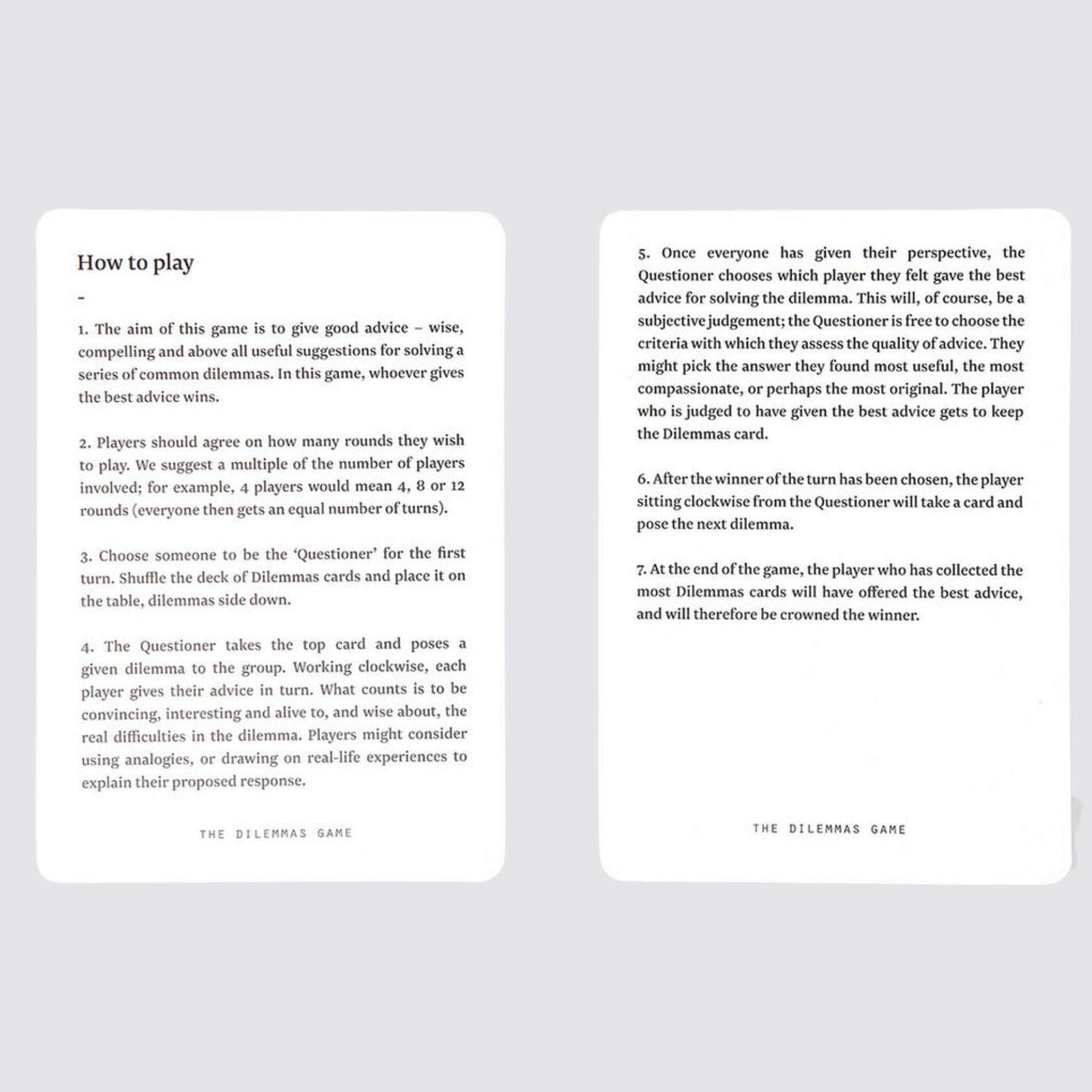 The Dilemmas Game | Self Development – Papersmiths